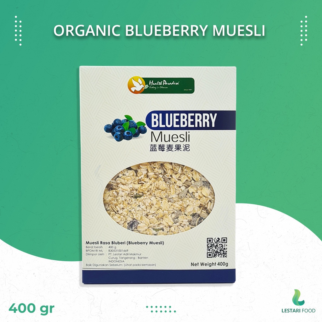 Jual HP Organic Blueberry Muesli 400gr | Shopee Indonesia