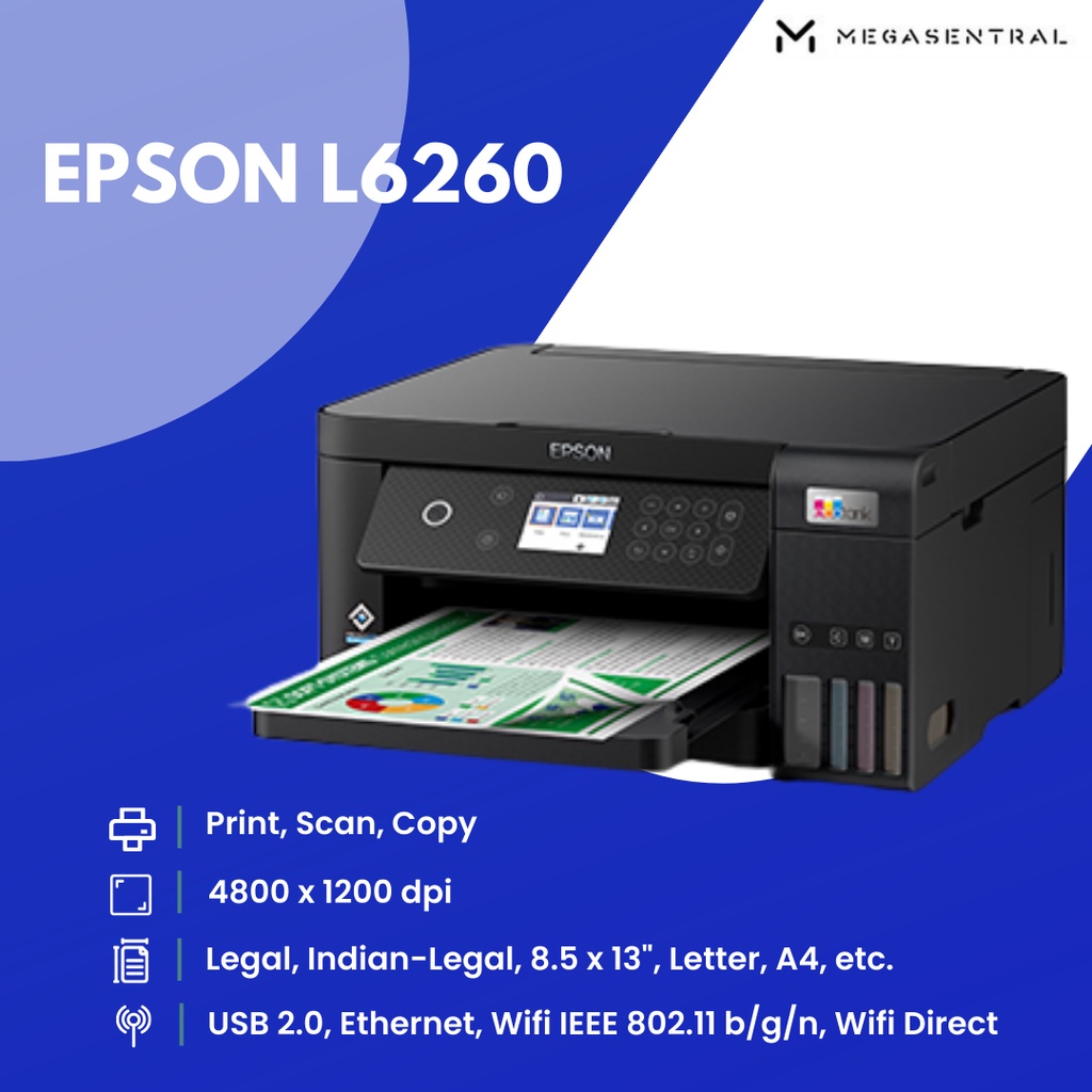 Jual Printer Epson EcoTank L6260 Print-Scan-Copy WiFi Duplex | Shopee ...
