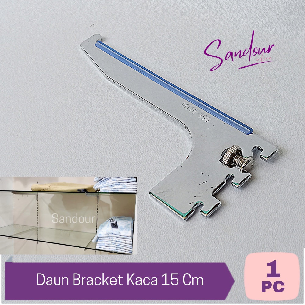 Jual Daun Bracket Kaca 15 Cm Siku Braket Besi Penyangga Rak Dinding ...