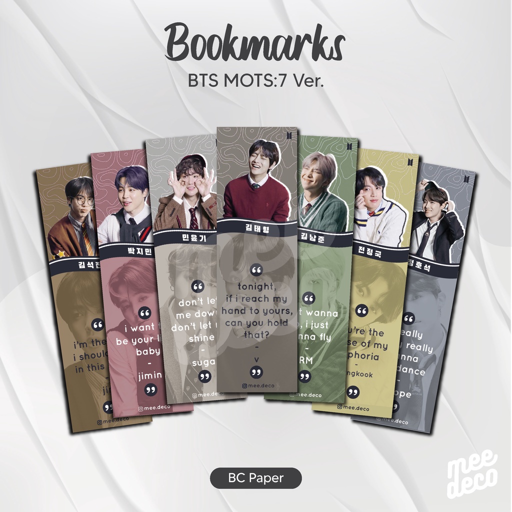Jual BTS Bookmark Fan Art Map of the Soul 7 reupload | Shopee Indonesia