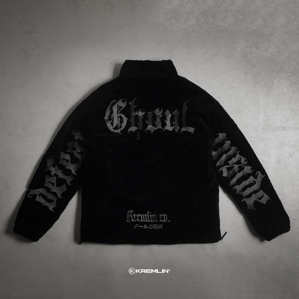 Jual KREMLIN Sherpa Jacket Zip Pure Black - GHOUL | Shopee Indonesia