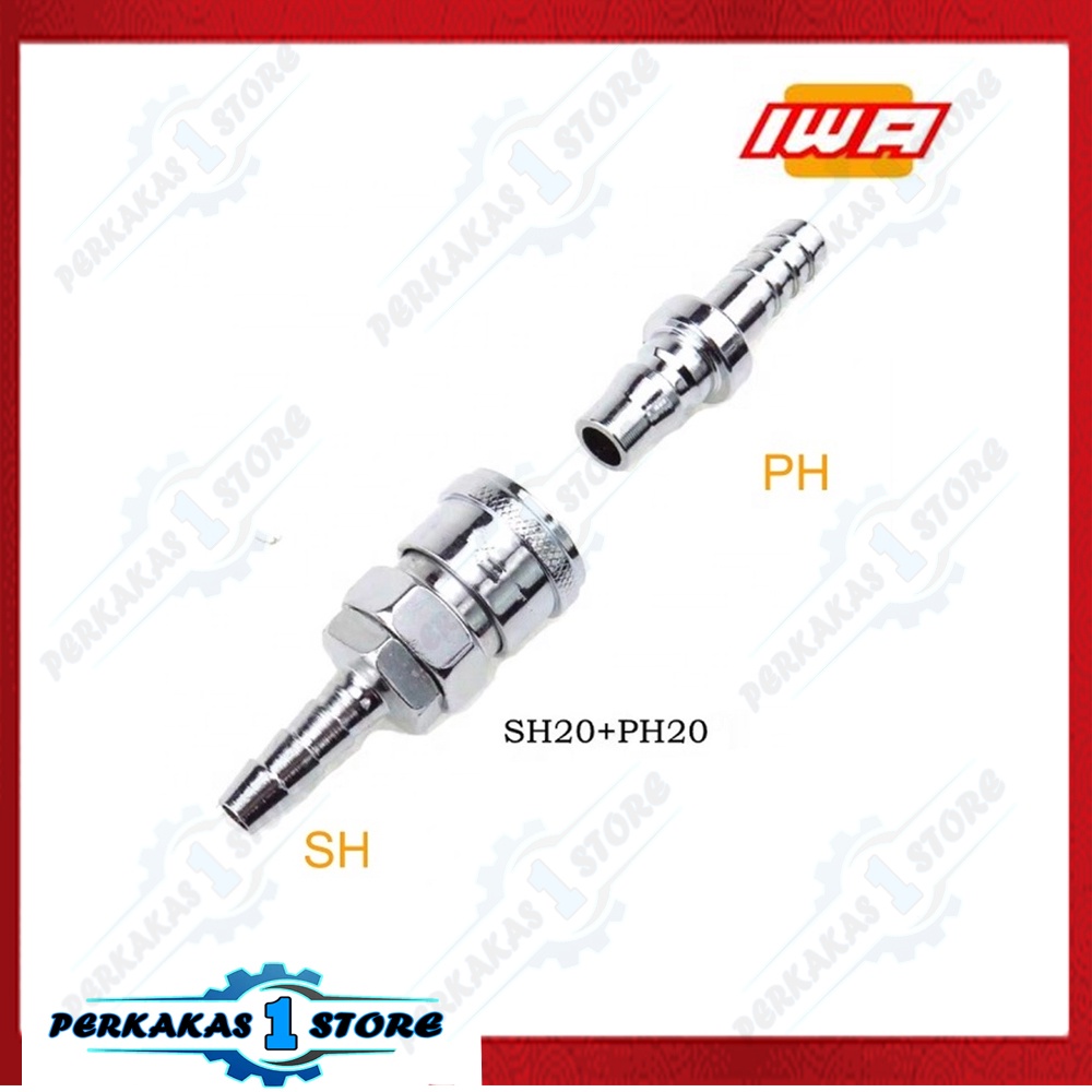 Jual IWA 1 Set SH20 Dan PH20 Quick Coupler Nepple Sambungan Selang Angin Kompresor SH-20 Dan PH ...