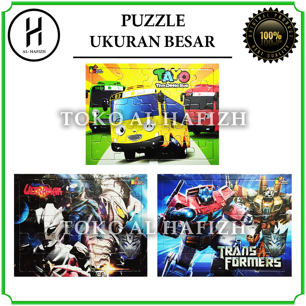 Jual Puzzle Anak Bergambar/ Pazel Karton Ukuran Besar 24 x 30,5 cm ...