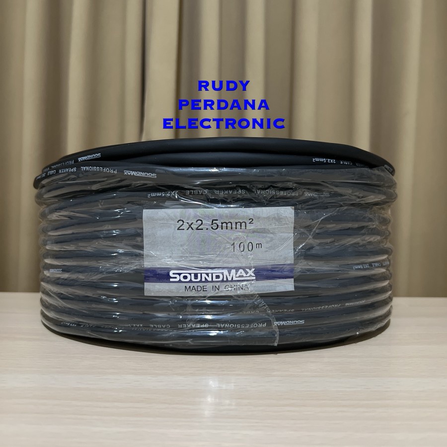 Jual KABEL AUDIO SPEAKER SOUND LISTRIK SERABUT ISI 2 2.5 MM SOUNDMAX ...