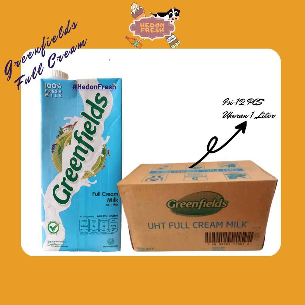 Jual Susu UHT GreenFields 1 liter | Shopee Indonesia