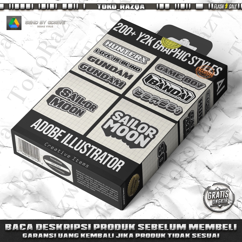 Jual 200+ Y2K Graphic Styles - Adobe Illustrator - 240323 | Shopee ...
