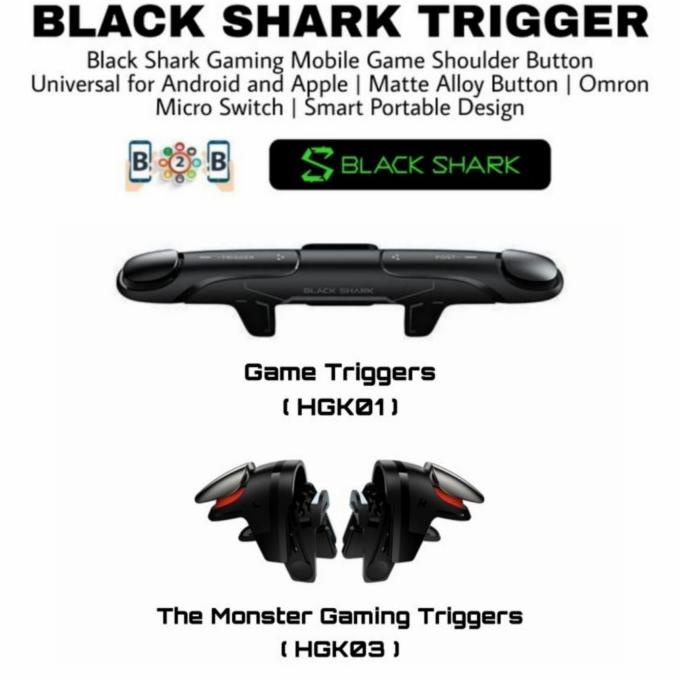 Jual BLACK SHARK TRIGGER GAMING HOLDER GAMEPAD Mobile Game Shoulder ...