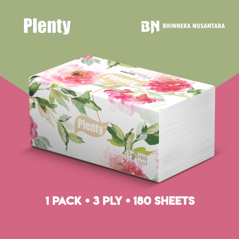 Jual Plenty Facial Tissue Premium [3 Ply/180 Sheets] | Shopee Indonesia