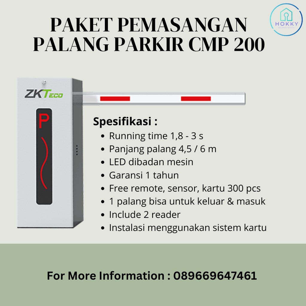 Jual Palang Otomatis /Barrier Gate CMP 200 INCLUDE PEMASANGAN | Shopee ...