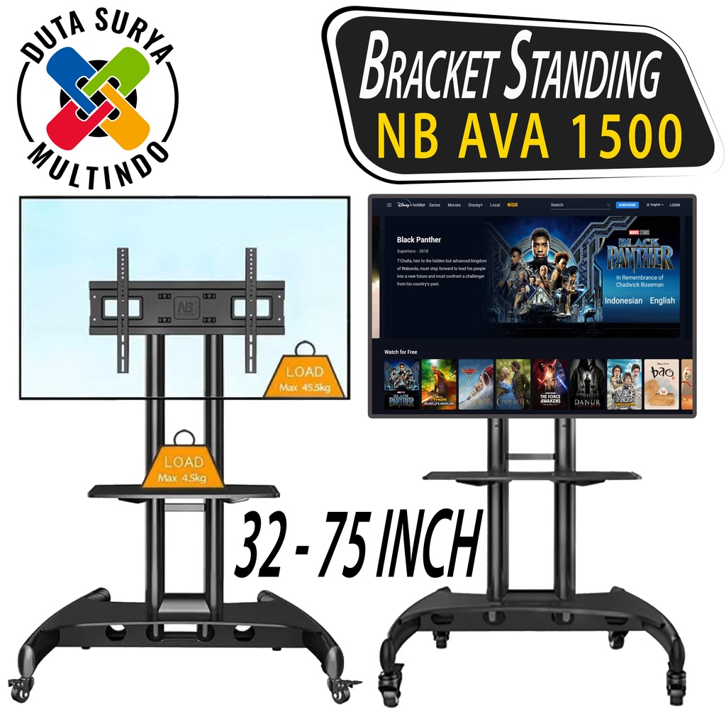 Jual bracket tv standing north bayou nb ava 1500 untuk 32 inch sampai ...