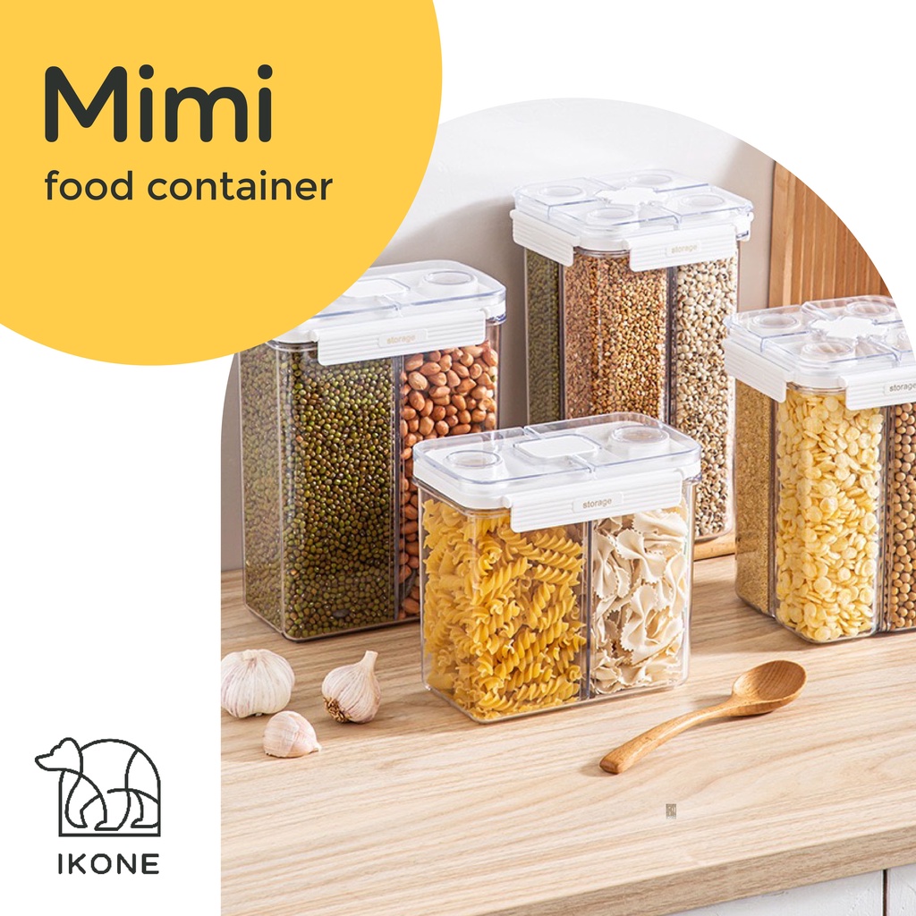 Jual 【IKONE】MIMI Kotak Toples Penyimpanan Makanan 2 in 1 Design Snack 4 ...