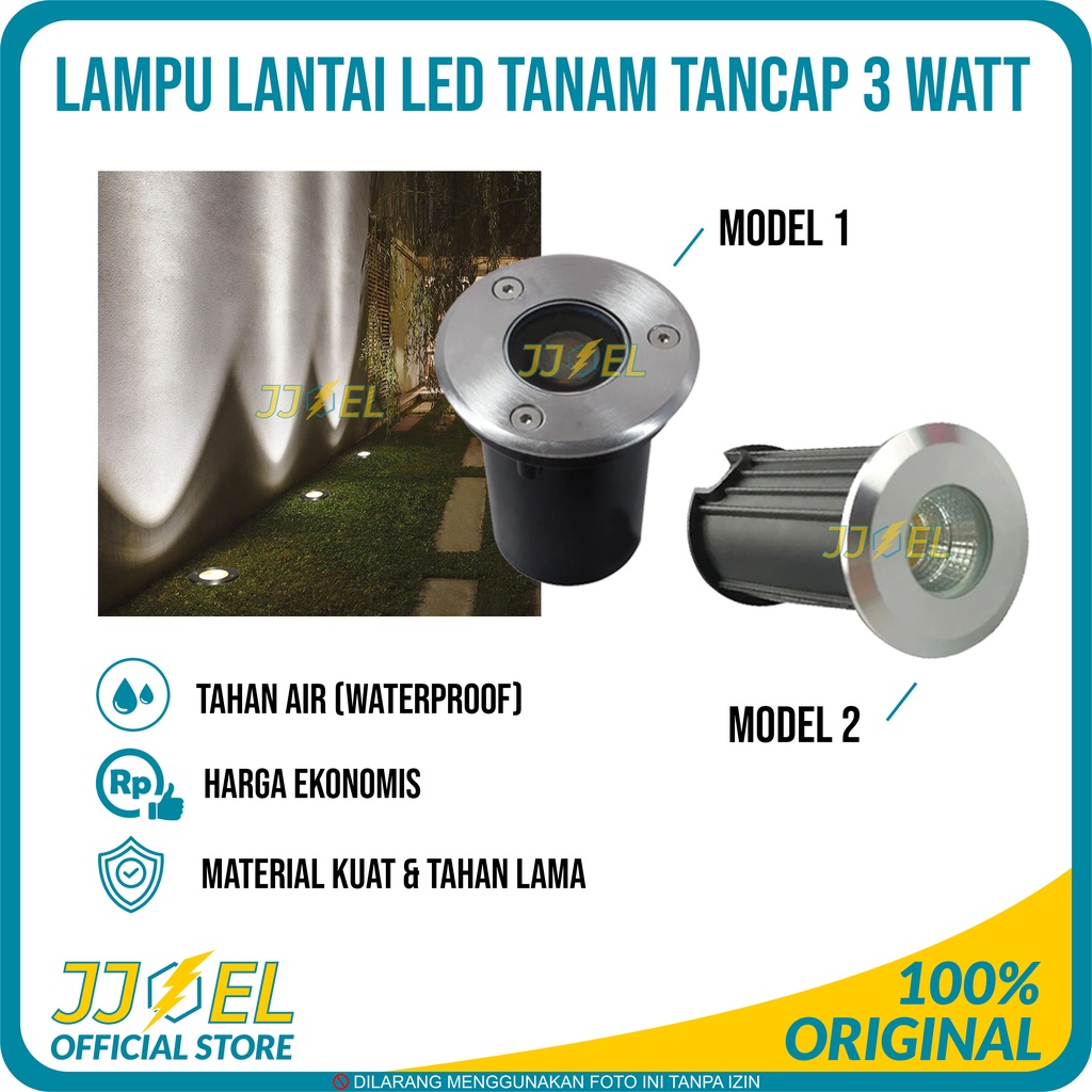 Jual Lampu Tanam Lantai LED 3W - Sorot Terang Taman, Halaman, Rumah ...