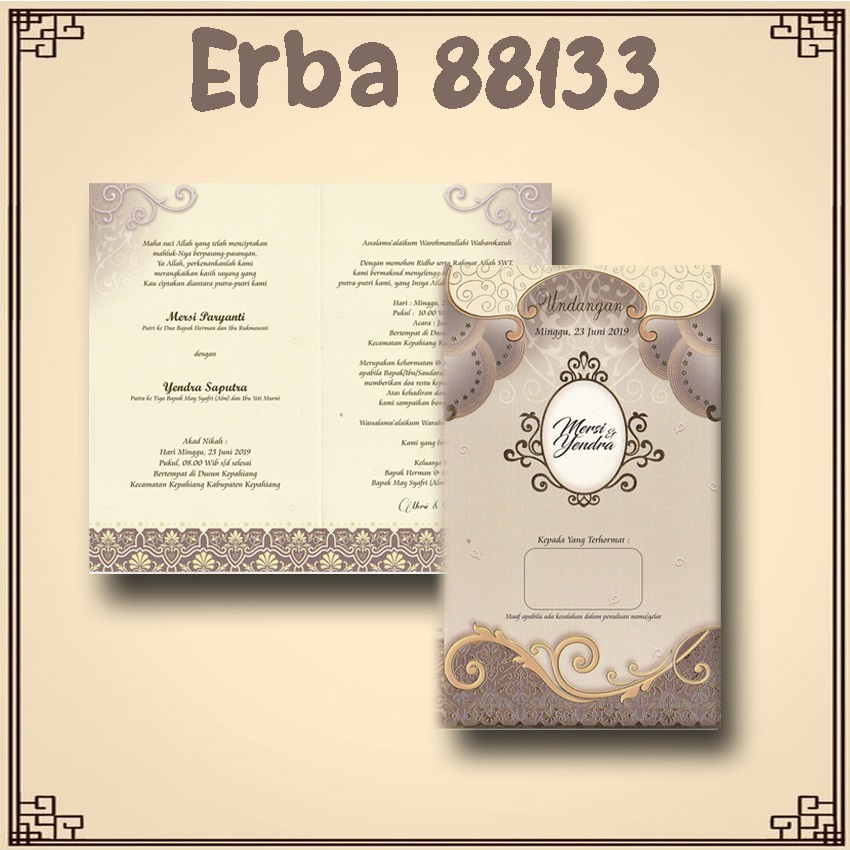 Jual Blangko Undangan Erba 88133 / UNDANGAN KOSONGAN / UNDANGAN + CETAK ...