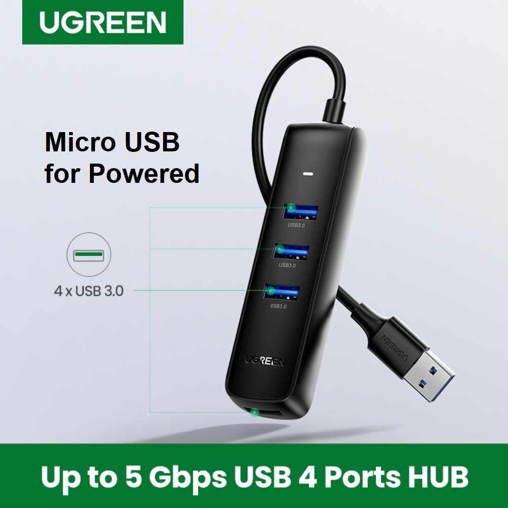 Jual UGREEN ORIGINAL Adapter Converter HUB USB A to 4 Port USB 3.0 ...