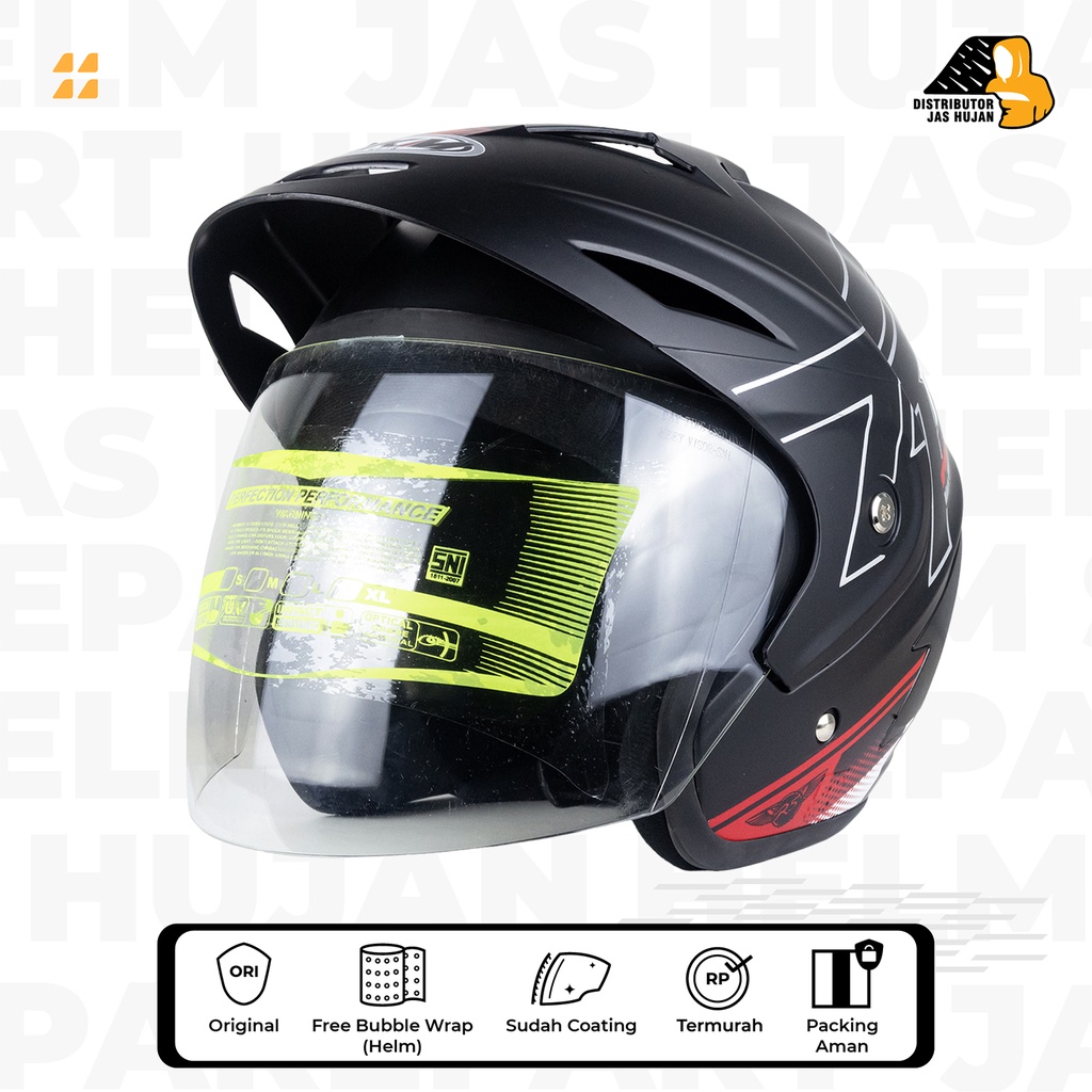 Jual Helm Ukuran Besar XL XXL Motif T5 Black Red Doff | Shopee Indonesia