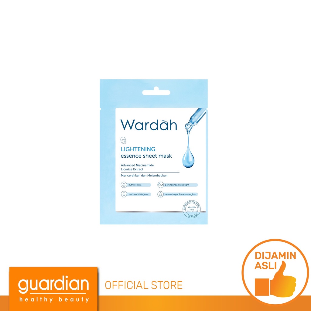 Jual WARDAH Lightening Essence Sheet Mask 20ml | Shopee Indonesia