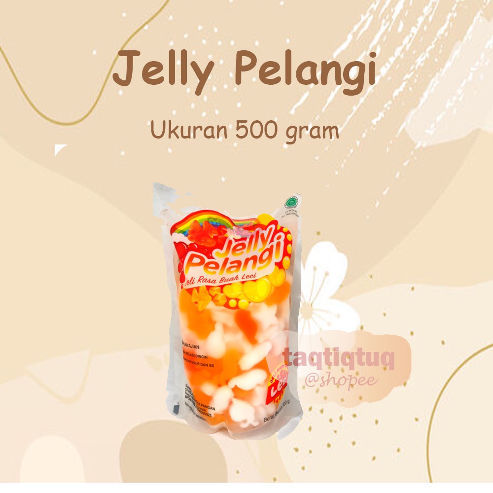 Jual Jelly Pelangi 500 Gram Topping Minuman Es jely Menu Takjil Puding ...
