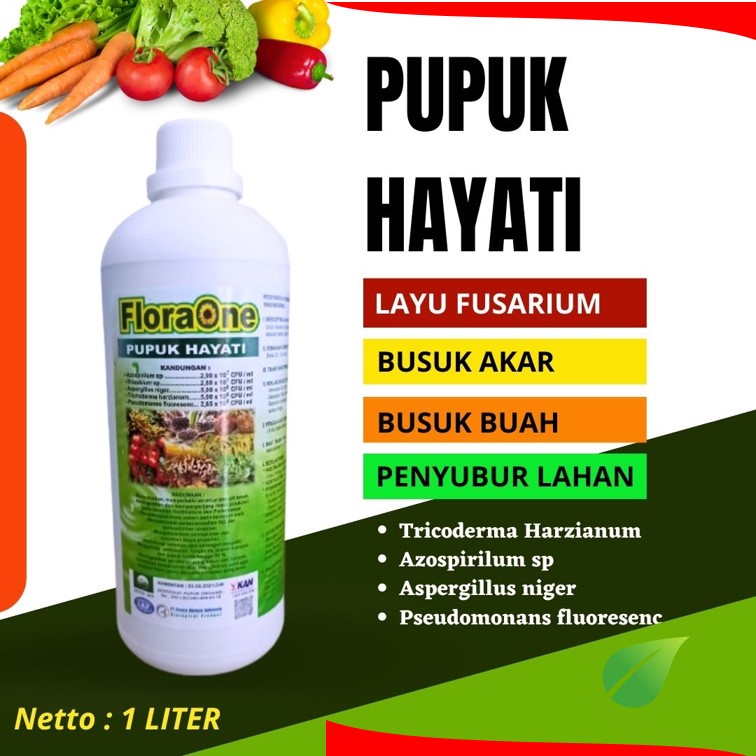 Jual PUPUK HAYATI Trichoderma Cair Obat Penyakit Busuk Buah, FLORA-ONE Pupuk Tricoderma Cair ...