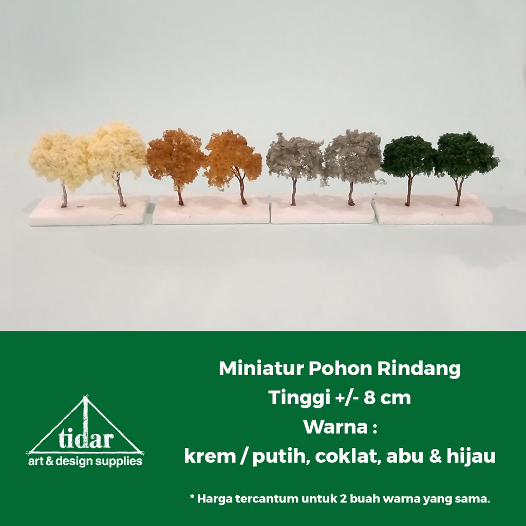 Jual HR - Miniatur Pohon Cabang Tinggi 8 CM - Tanaman Rindang - Maket ...