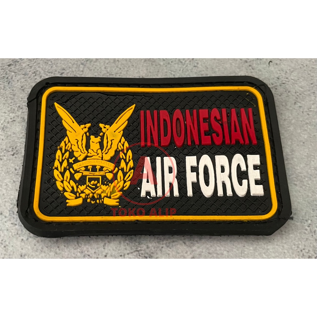 Jual Patch Indonesian Air Force (Kotak) - Patch Velcro TNI AU- Prepetan ...