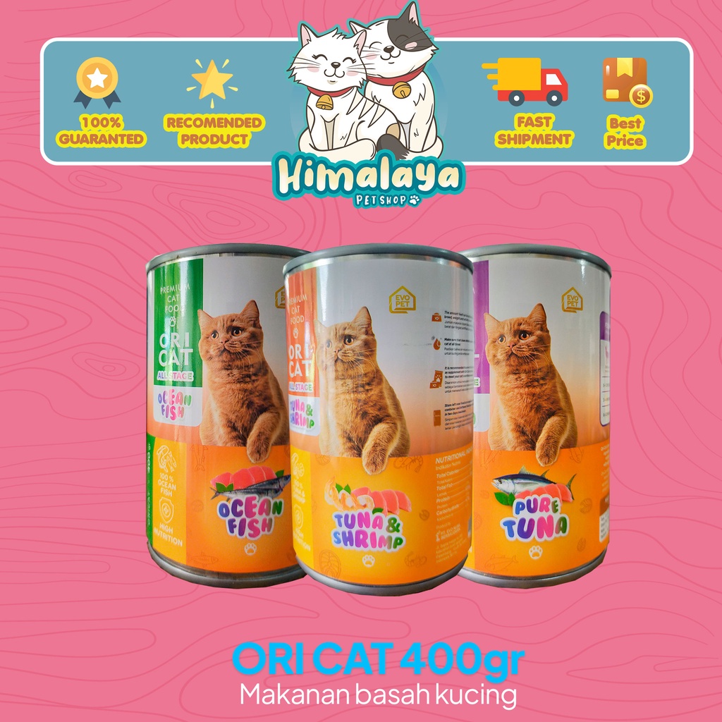 Jual ORI CAT kaleng 400gr Makanan kucing basah - Makanan kucing basah ...