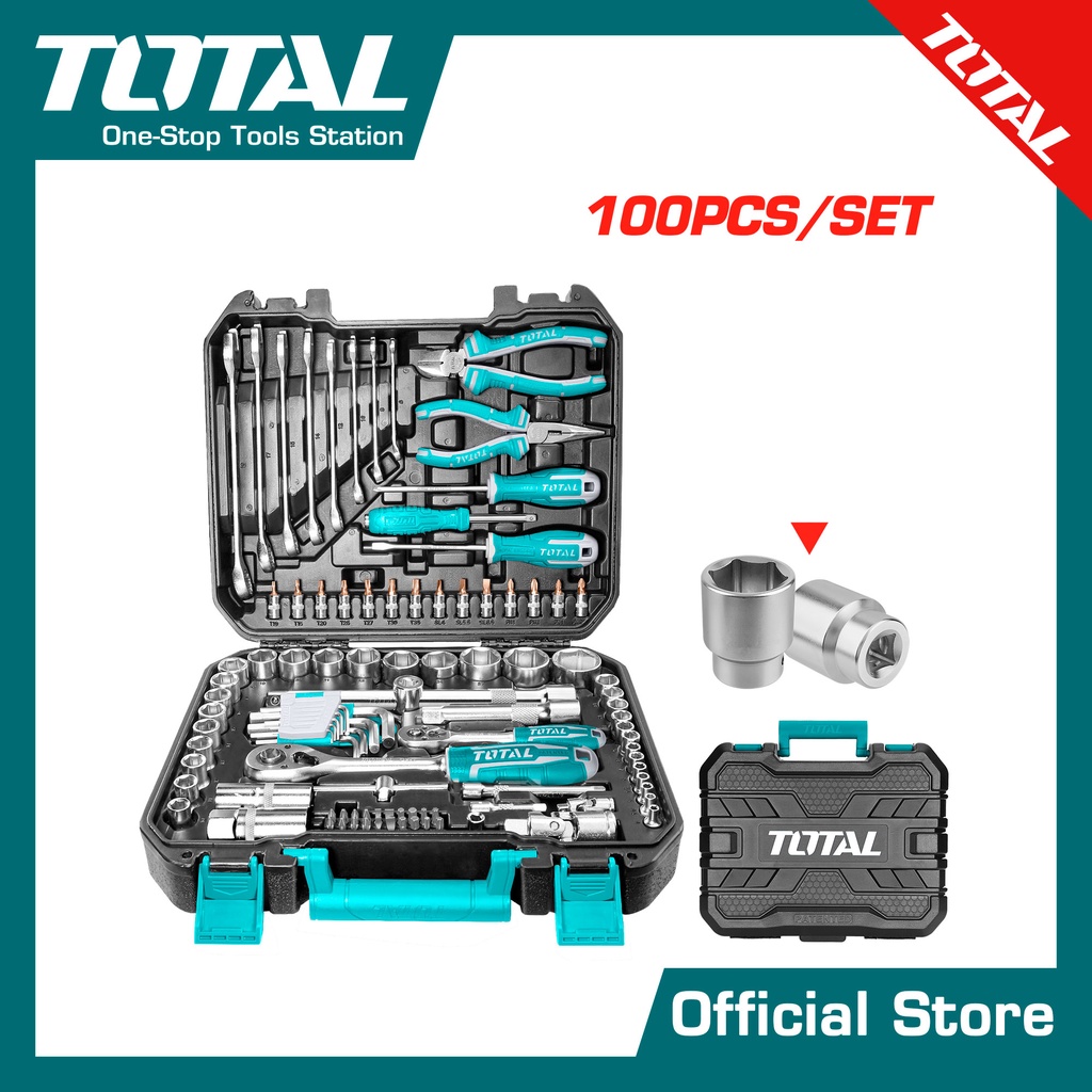 Jual 100 Buah Alat Set Hand tools set TOTAL THKTHP21006 | Shopee Indonesia