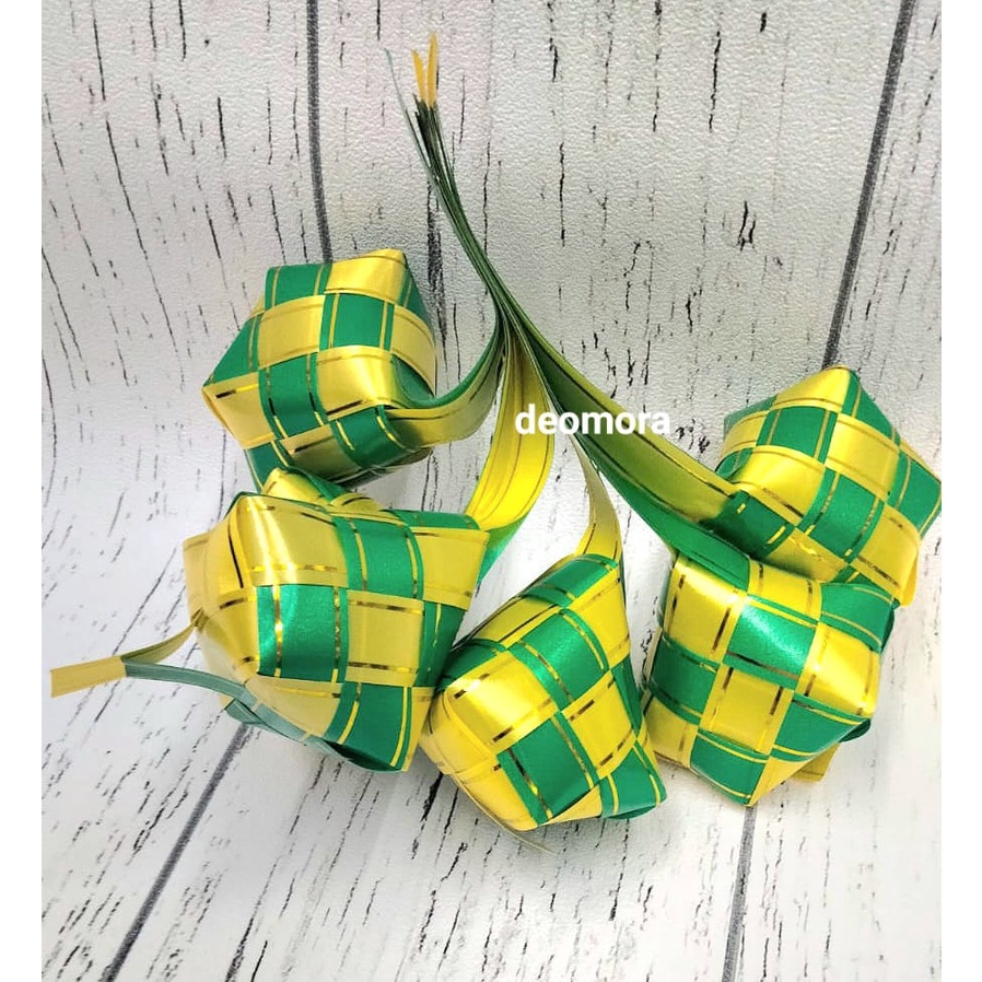 Jual GROSIR ketupat hiasan lebaran Ketupat pita idul fitri | Shopee ...