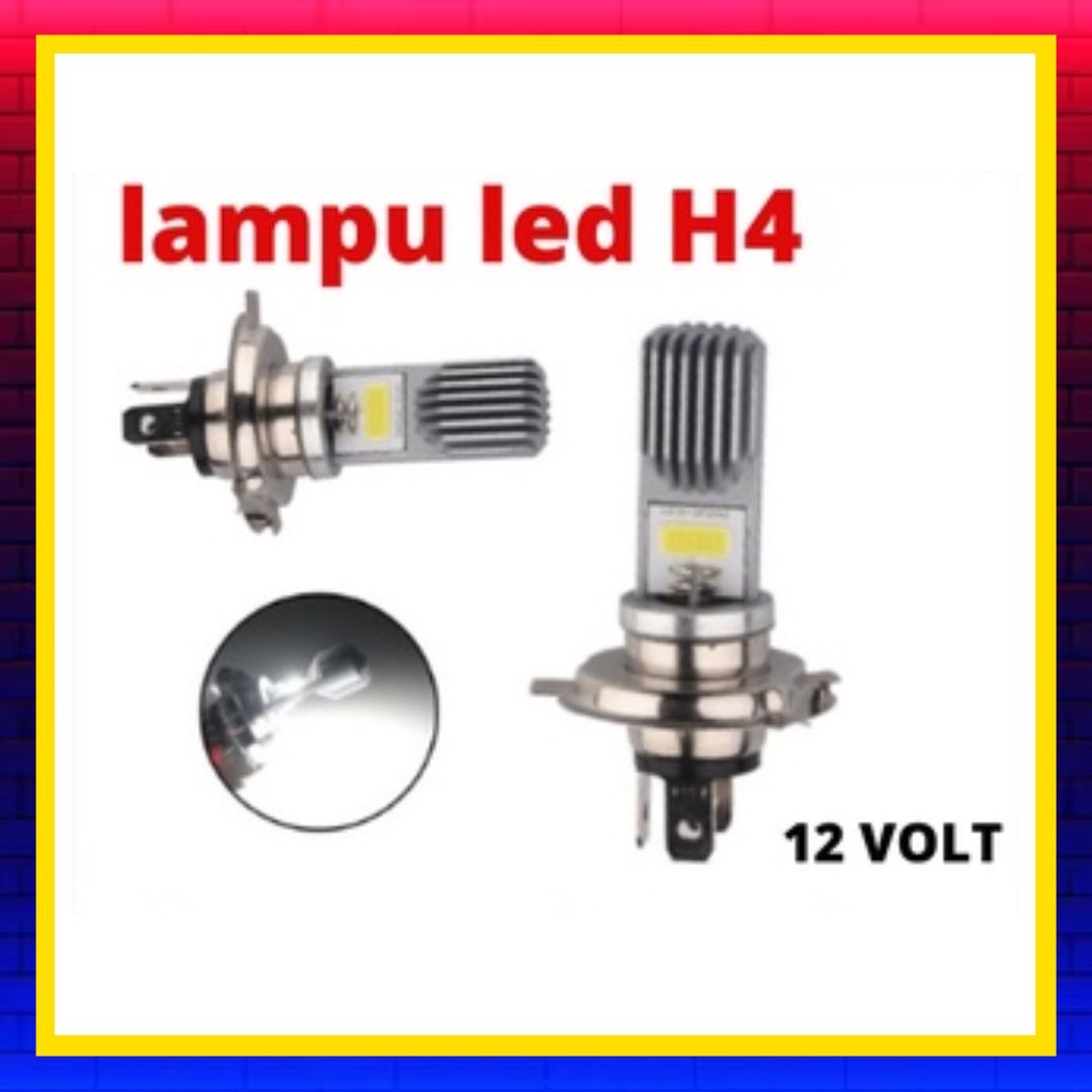 Jual Lampu LED /LAMPU UTAMA / KAKI 3 / H4/ ac dc terang putih 12 volt ...