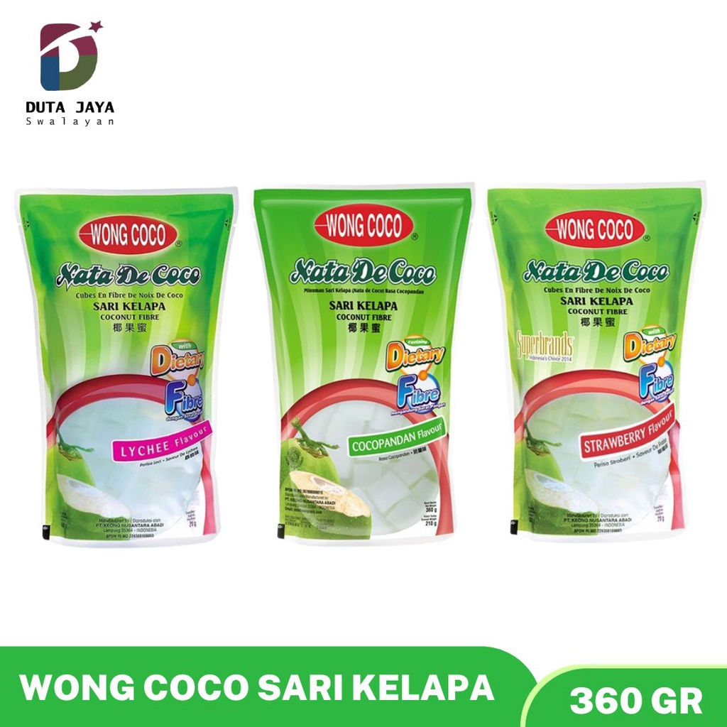 Jual Wong Coco 360gr Nata De Coco Sari Kelapa Lychee Strawberry ...
