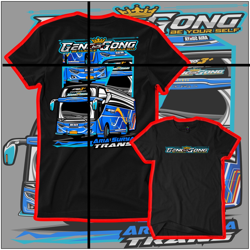 Jual KAOS BIS ARIA SURYA GENG GONG COMBED 24 S PREMIUM | Shopee Indonesia