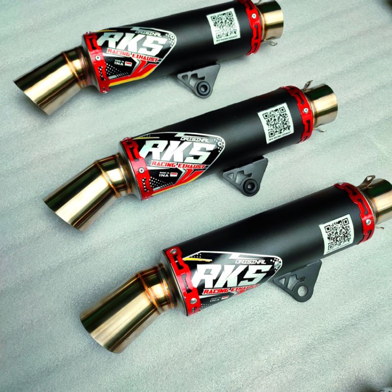 Jual silincer knalpot original rks racing coating inlet 50 dan 38mm ...