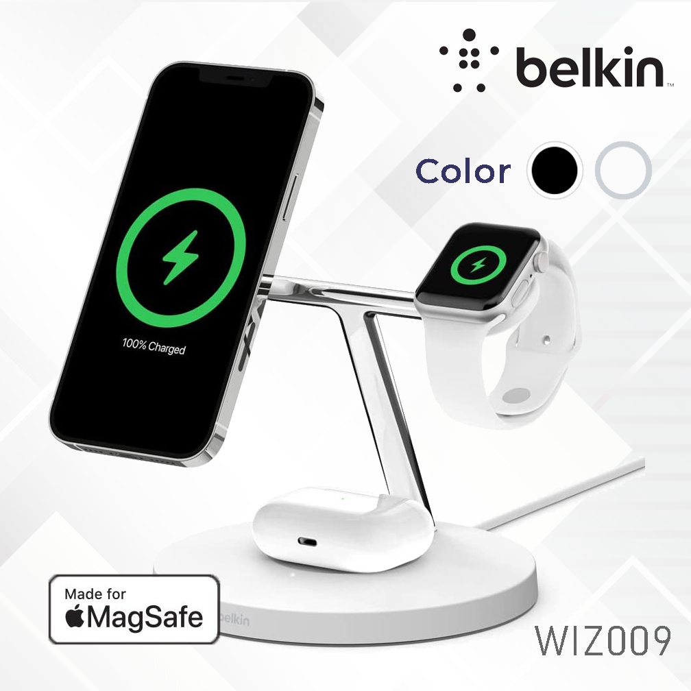 Jual Belkin Boostcharge Pro 3 In 1 Wireless Charger Magsafe Iphone