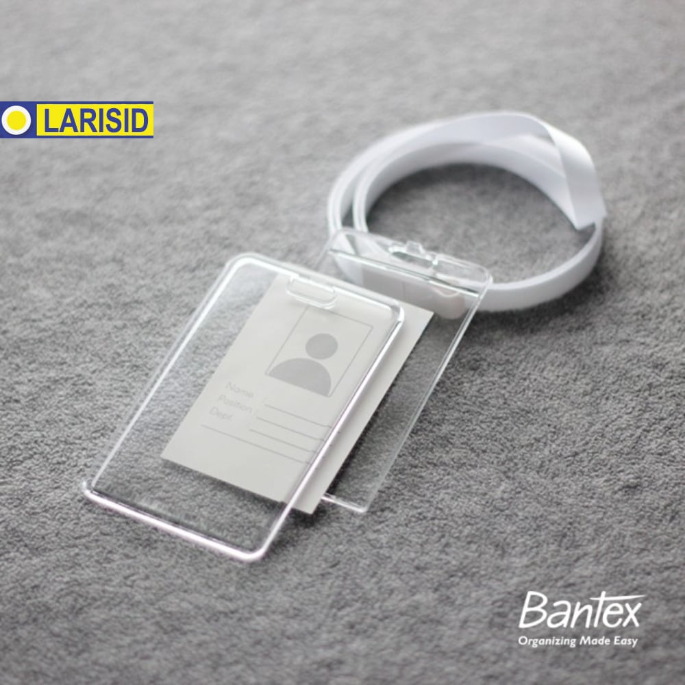 Jual Bantex Transparent Id Card Holder Lanyard Potrait Clear #8868 ...