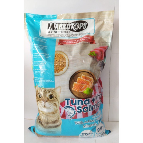 Jual MAKANAN KUCING PAKAN KUCING MARKOTOPS CAT FOOD TUNA WITH SALMON 1 ...