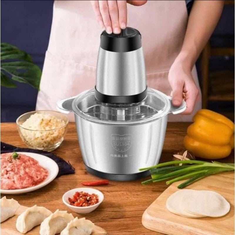 Jual Blender Daging Chopper Stainless 2L Penggiling Daging Multifungsi ...