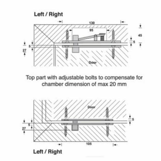 Jual Engsel Pivot Lantai Pintu Rumah Kayu Tanam Swing Putar Stainless ...