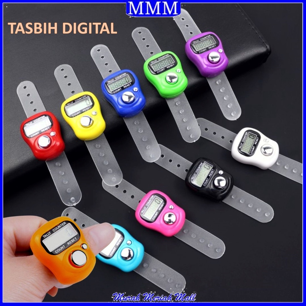 Jual MMM TASBIH DIGITAL MINI Alat Hitung LED Elektronik Finger Tally ...