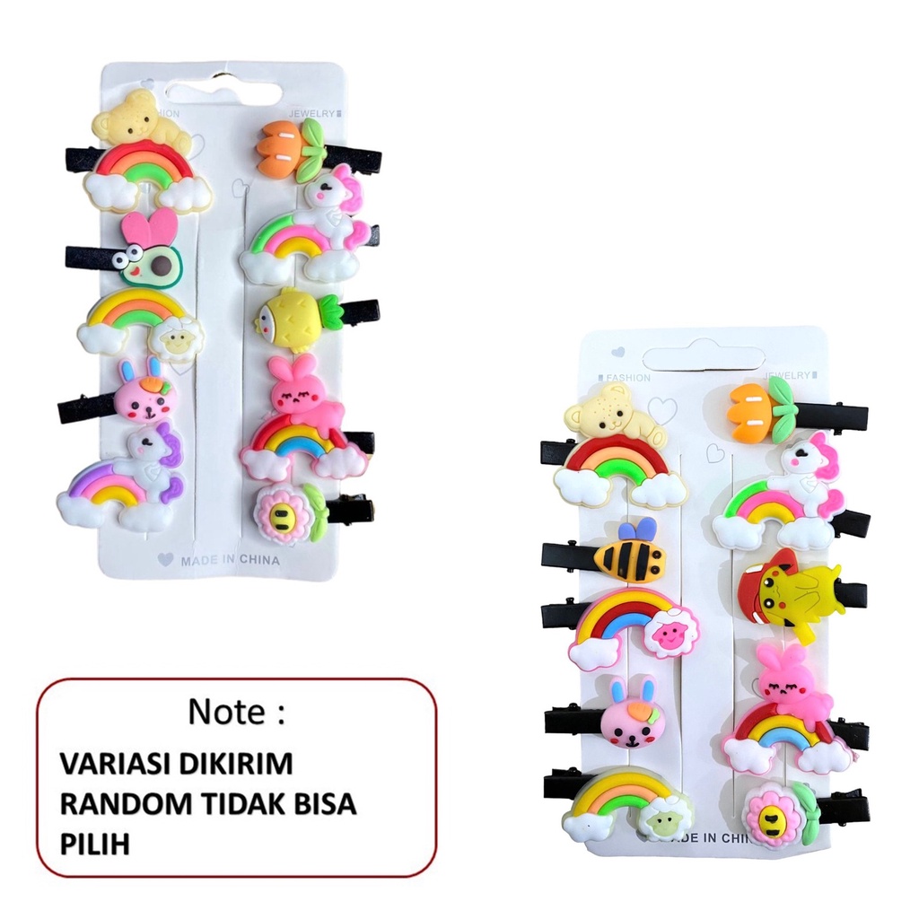 Jual Jepit Rambut Anak Perempuan Lucu 10 in 1 Jepitan Rambut Fashion ...