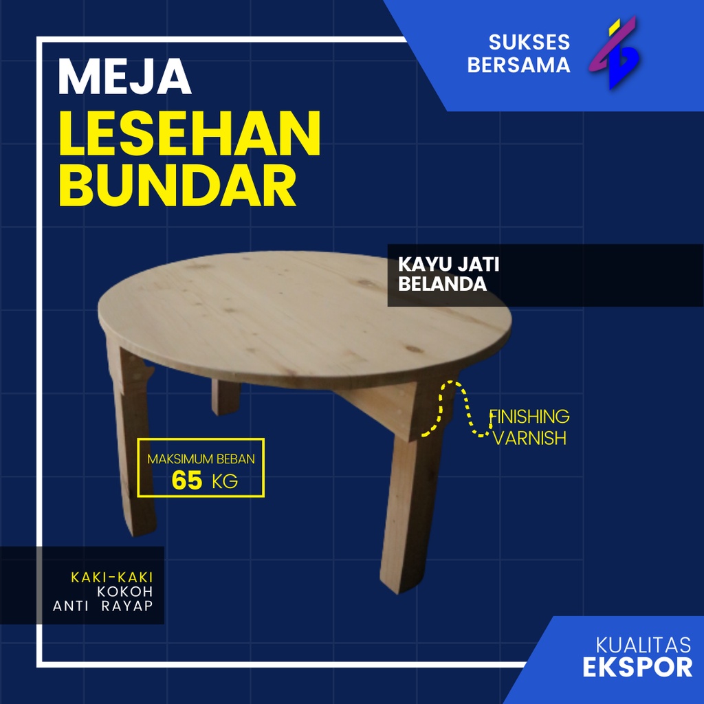 Jual MEJA TAMU LESEHAN BUNDAR UKURAN SEDANG | Shopee Indonesia
