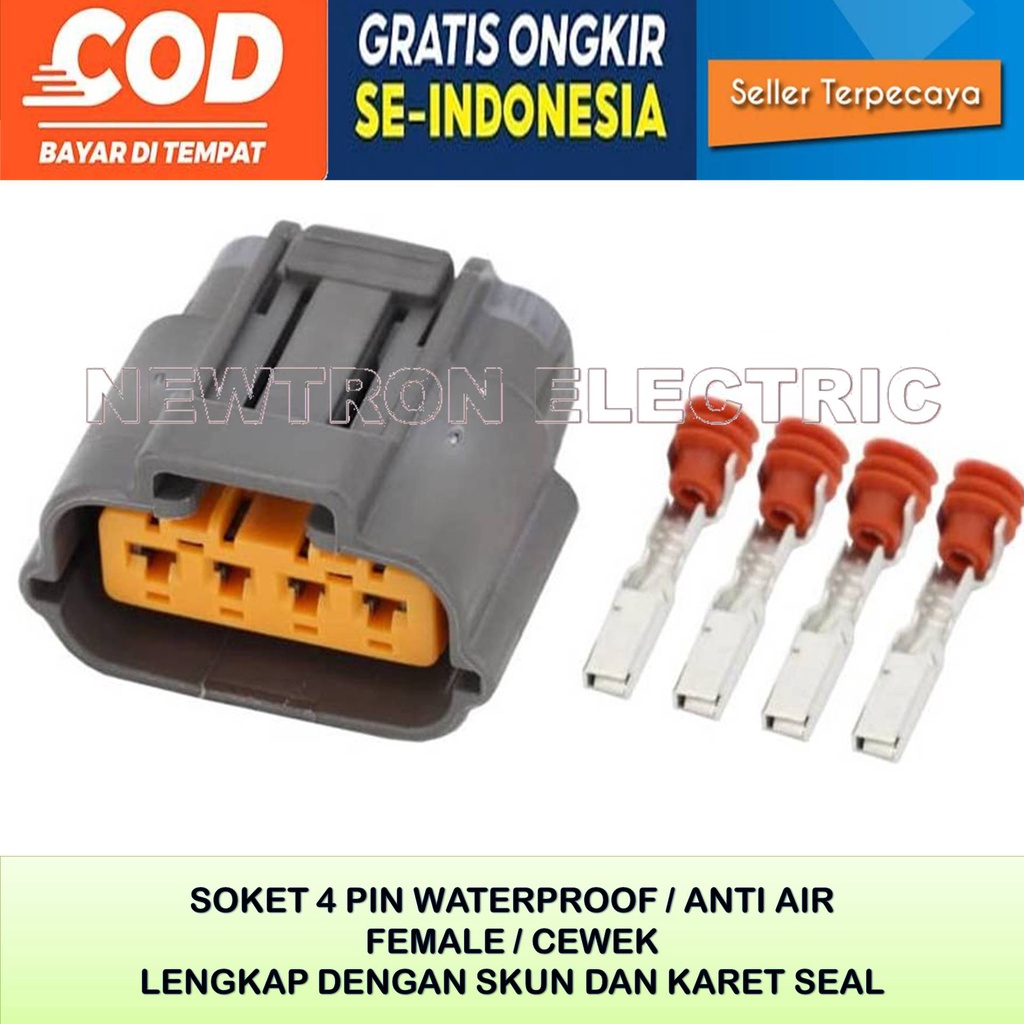Jual SOCKET SOKET CONNECTOR KONEKTOR 4 PIN ALTERNATOR DINAMO AMPER ...