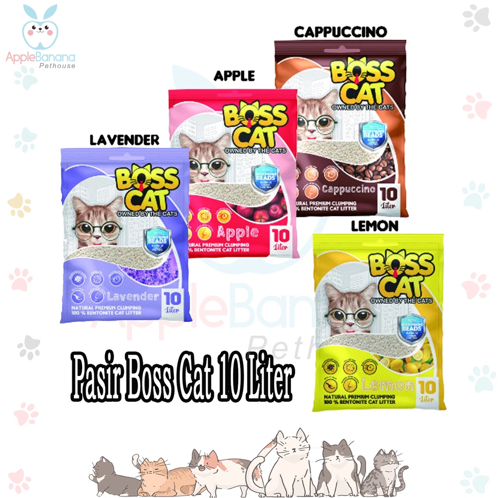 Jual Pasir Kucing gumpal 10L BOSSCAT -Pasir Gumpal Wangi Bos Cat 10 L - Pasir Kucing 10 Liter ...