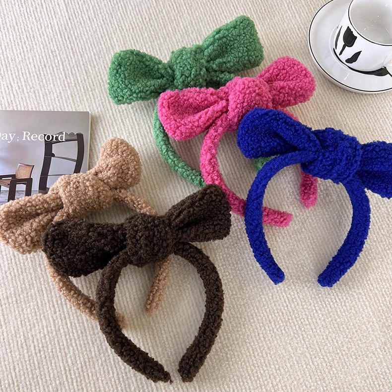 Jual BANDO LUCU BOWKNOT PITA BESAR FLUFFY FURRY BENDO BULU CUTE KNOT ...
