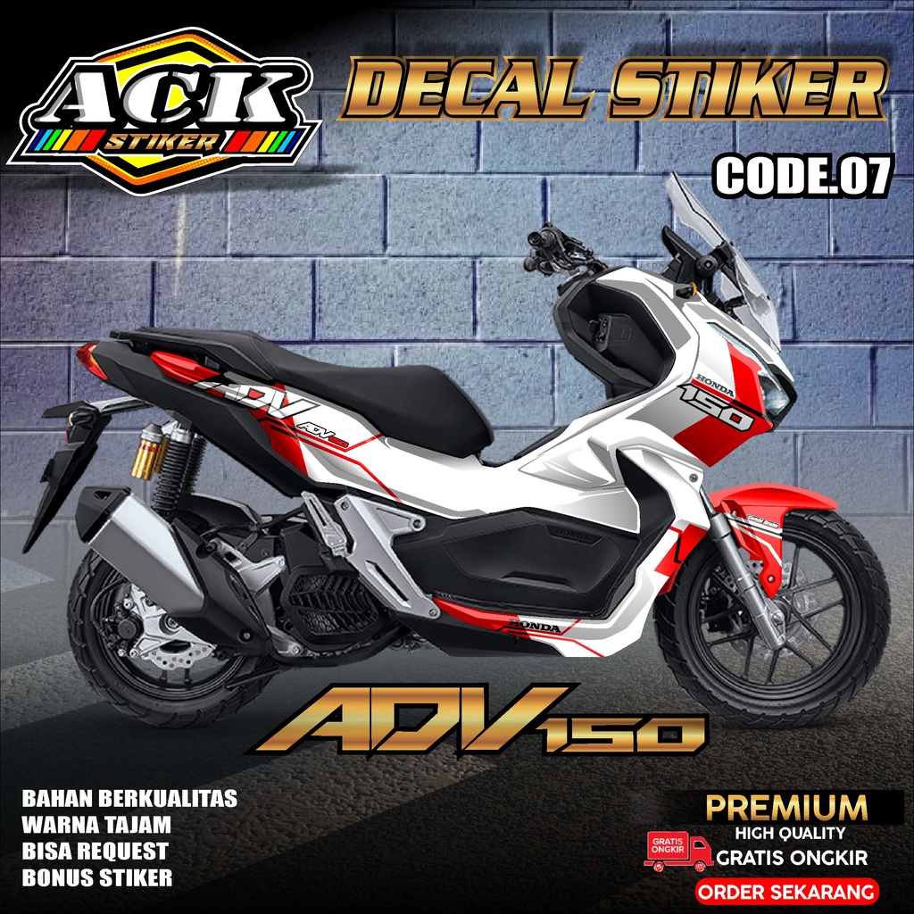 Jual decal sticker honda adv 150 dekal stiker striping adv full body ...