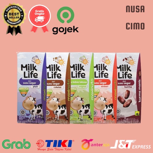 Jual Milk Life Fresh Milk UHT isi 200ml Bebas Laktosa Satu Dus / Karton ...