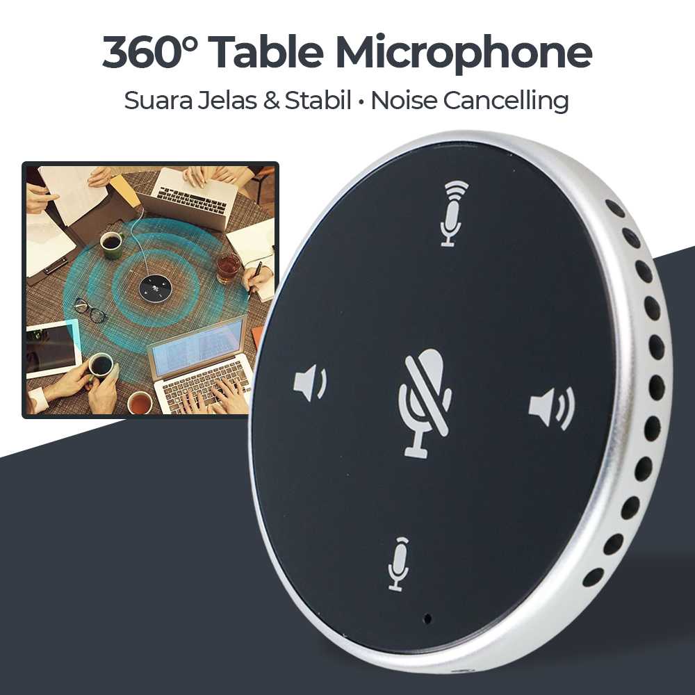 Jual ZGPAX 360 Degree Microphone Table Conference Zoom Meeting Studio ...