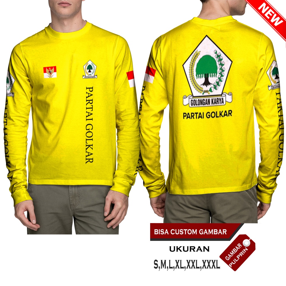 Jual BAJU PARTAI GOLKAR GOLONGAN KARYA PEMILU PILPRES 2024 KAOS PARTAI ...