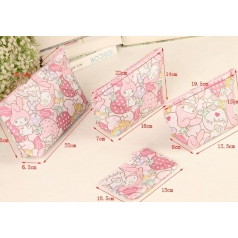 Jual Pouch dompet set 4 in 1 Pompompurrin Doraemon Little Twin Stars ...