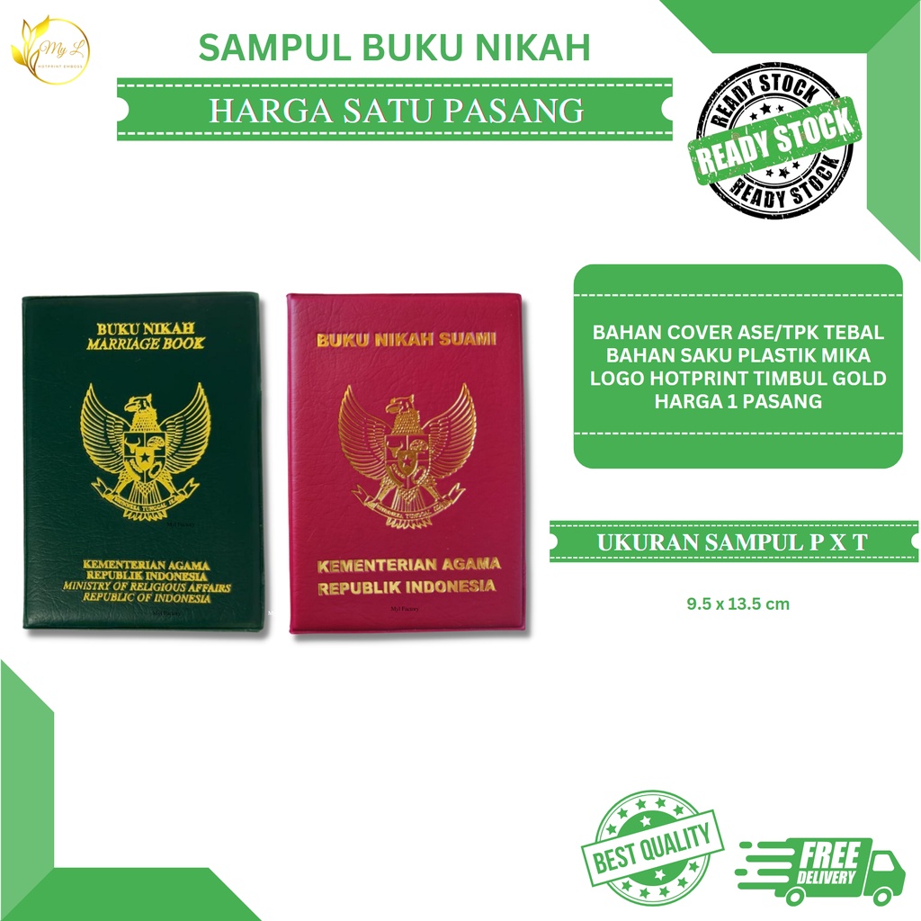 Jual My.L Sampul Buku Nikah Suami Istri & Marriage Book Cover Bahan ...