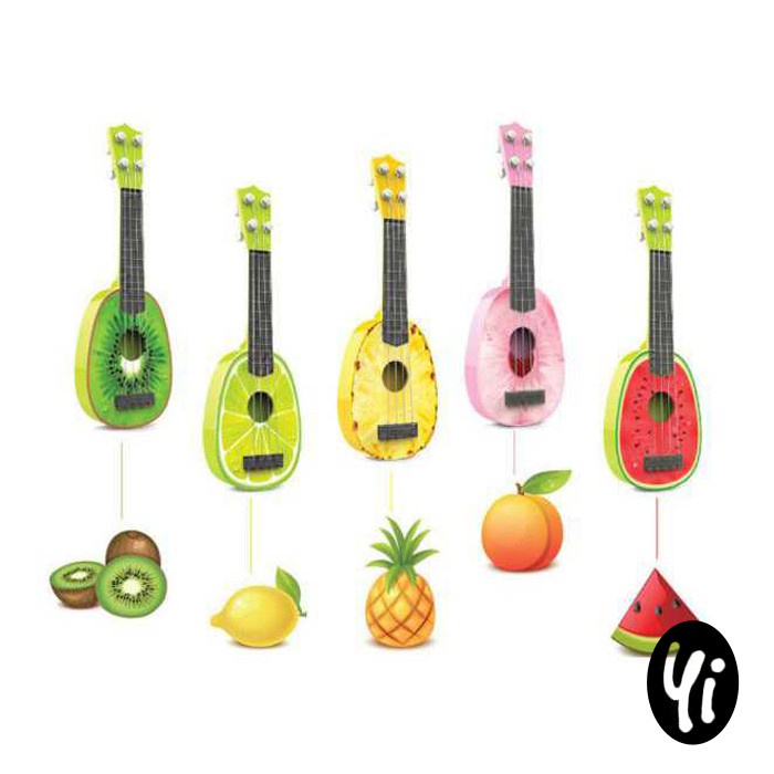 Jual [COD] Ukulele Gitar Mainan Gambar Buah-Buahan Polos Anak Perempuan ...