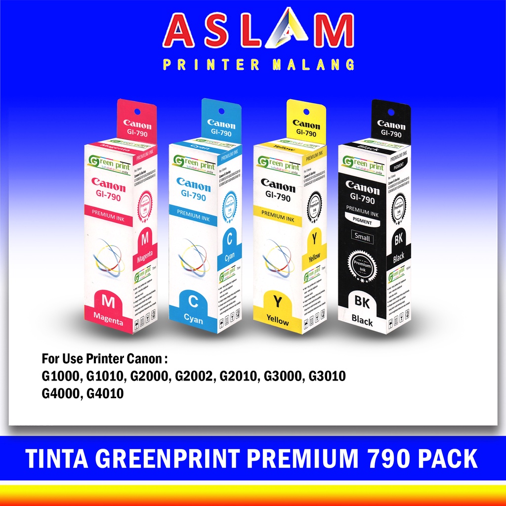 Jual Tinta GI 790 Green Print Premium Printer Canon G-Series GI 790 GI ...